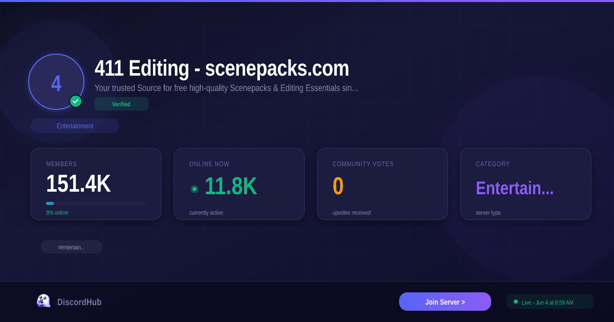 411 Editing - scenepacks.com Discord — Biggest Entertainment Server ...