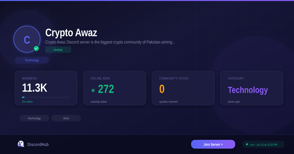 Crypto Awaz Discord Server — Join 11K+ Technology Members [2026]