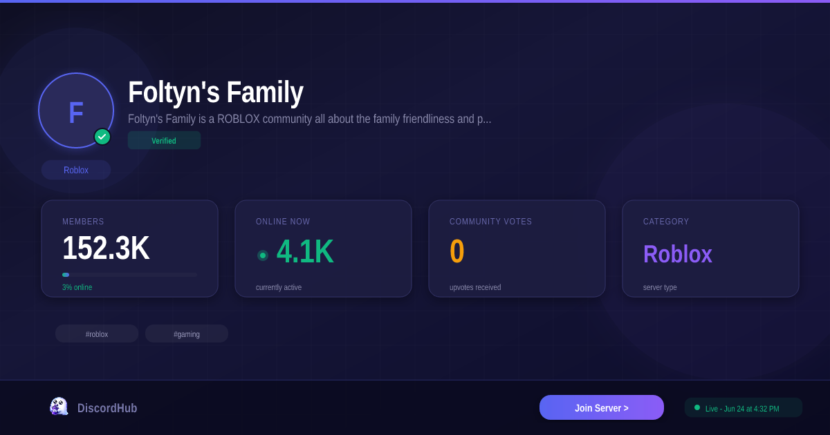 Join Foltyn's Family Discord — 147K+ Active Roblox Members [Free]