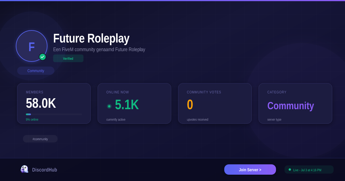 Future Roleplay Discord Server — 58K+ Members | Join Community [2026]