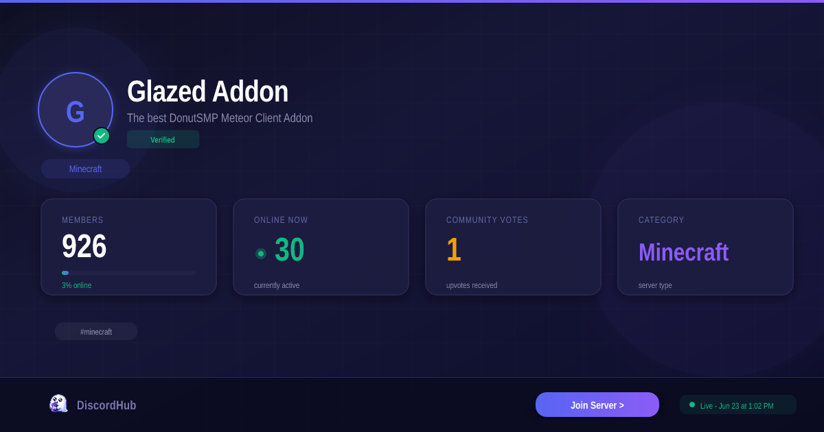 Join Glazed Addon Discord — 18K+ Minecraft Members [Free Invite]