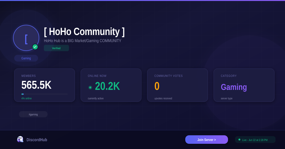 [ HoHo Community ] Discord Server — Join 568K+ Members | Gaming [2026]