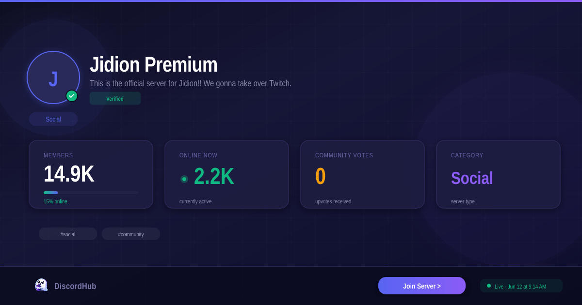 Jidion Premium Discord Server — Join 15K+ Social Members [2026]