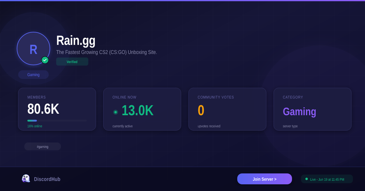 Rain.gg Discord Server — Join 81K+ Members | Gaming [2026]