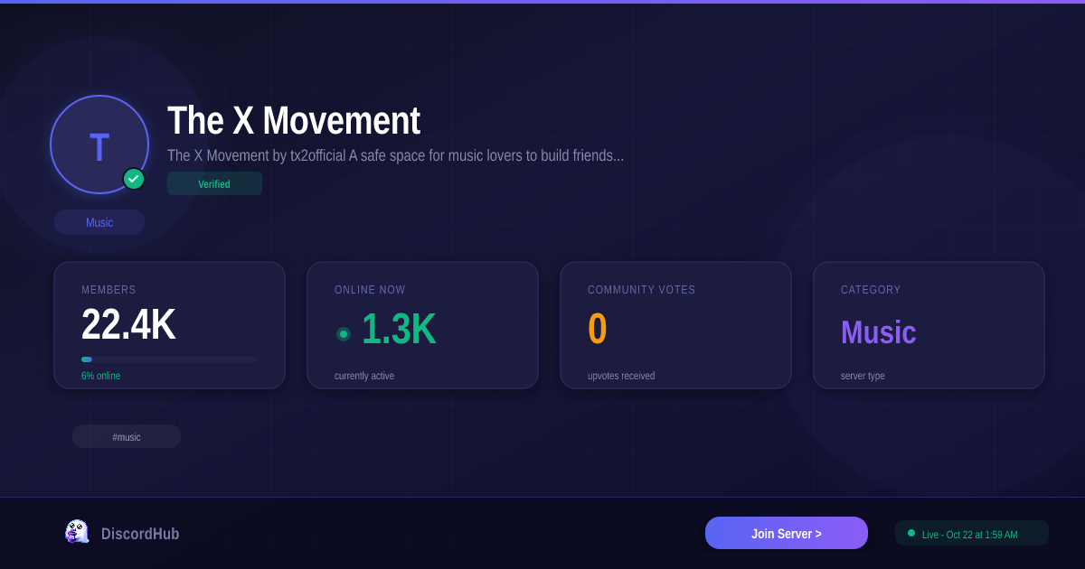 The X Movement Discord — Best Music Server | 22K+ Members [2026]