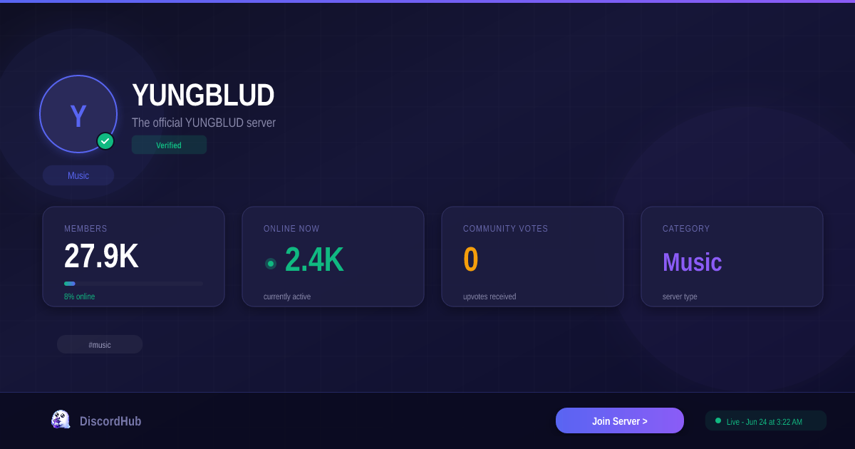 YUNGBLUD — Massive Music Discord Server (28K+ Members)